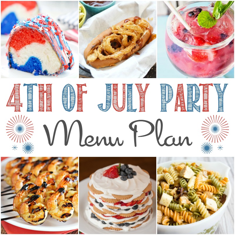 4th of July Party Menu Plan - White Lights on Wednesday